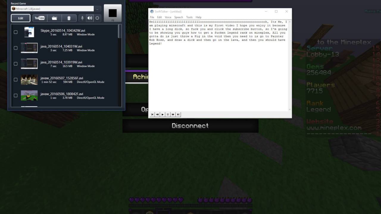 How to get a free legend rank on mineplex 2016 (STILL WORKING) - YouTube