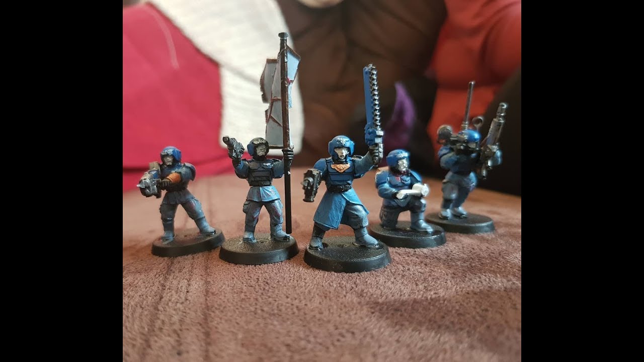 WARHAMMER 40K IMPERIAL GUARD COMMAND SQUAD - YouTube
