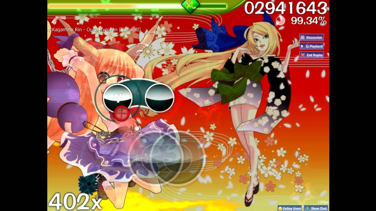 osu! Kagamine Rin - Ouka Ryouran [Suzuloid] - YouTube