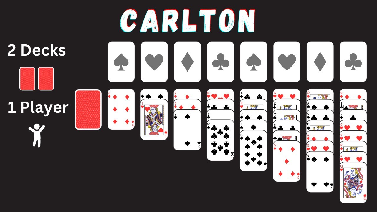 How To Play Carlton Solitaire - YouTube
