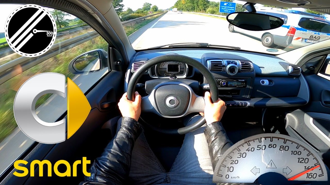 Smart ForTwo 451 1.0 mhd 71 PS Top Speed Drive On German Autobahn With ...