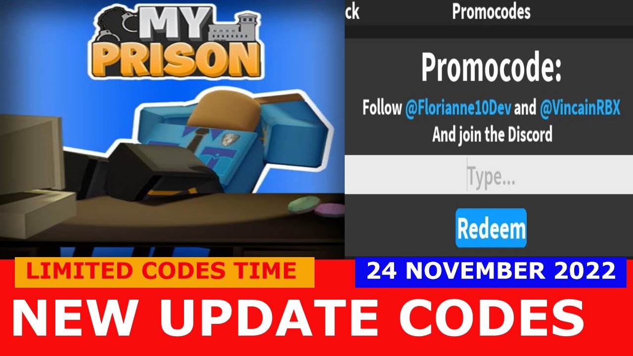*NEW CODES WORK* My Prison ROBLOX | 24 NOV 2022 - YouTube