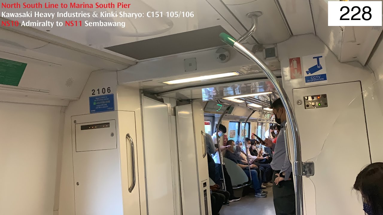 ⁴ᴷ [Serves NSL] SMRT Trains, NSL Train Ride [Admiralty → Sembawang ...