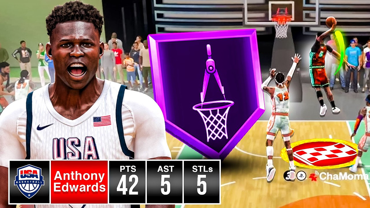Team USA Anthony Edwards Build is A BULLY to REC PLAYERS in NBA 2K24 ...