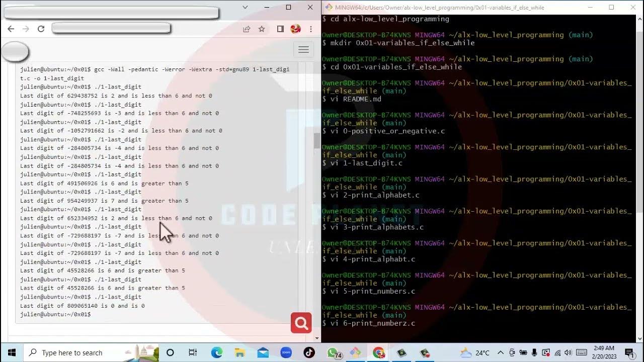 0x01. C - Variables, if, else, while - 100% Complete step by step - YouTube