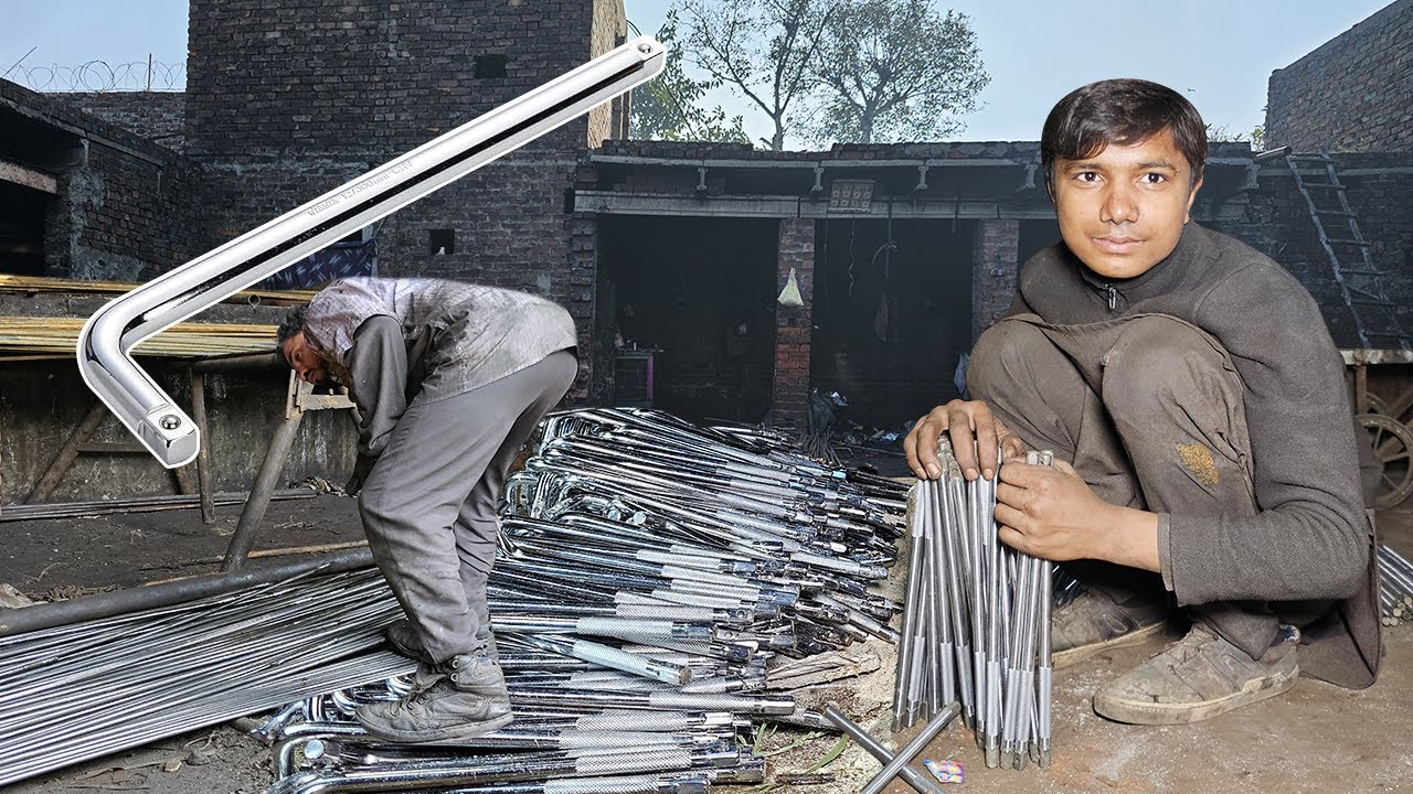 Exceptional Process Of Making L Handle Socket Wrench - YouTube