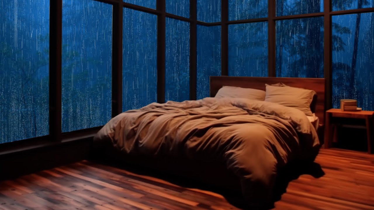 Fall Asleep Fast with Rain Sounds and Thunder on a Window | Natural ...