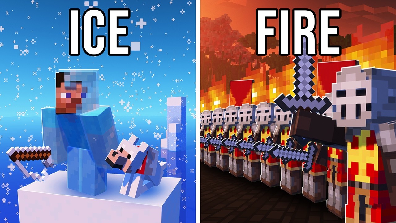 1000 Players Simulate Elemental Civilization in Minecraft - YouTube