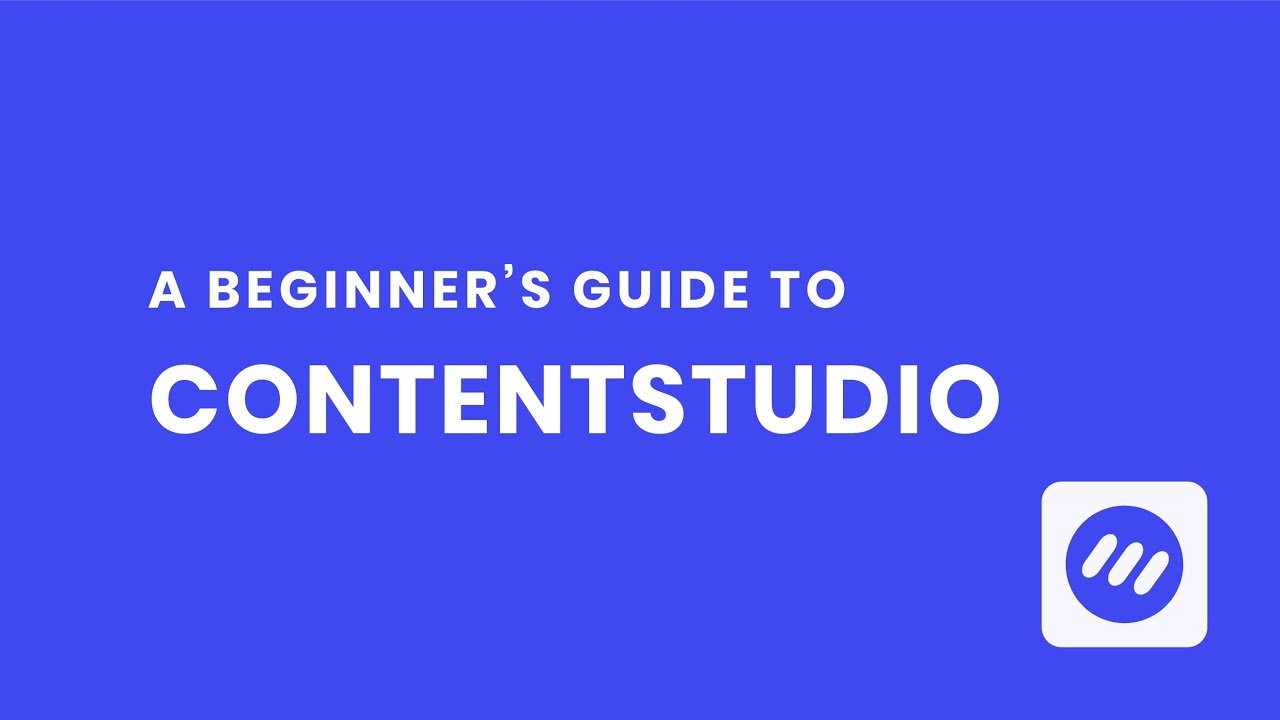 A Beginners Guide to ContentStudio (Old) - YouTube