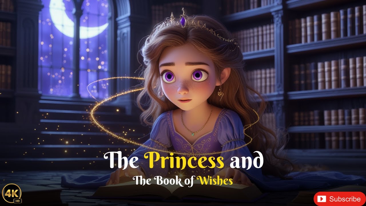 Princess Bedtime Story in English | The Princess and the Book of Wishes ...