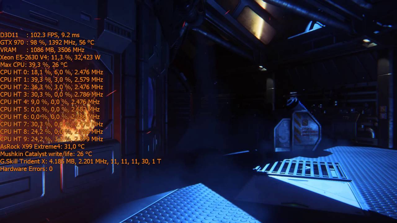 Alien Isolation Xeon E5-2630 V4 10 Core@2476Mhz Turbo 3200Mhz 970 ...