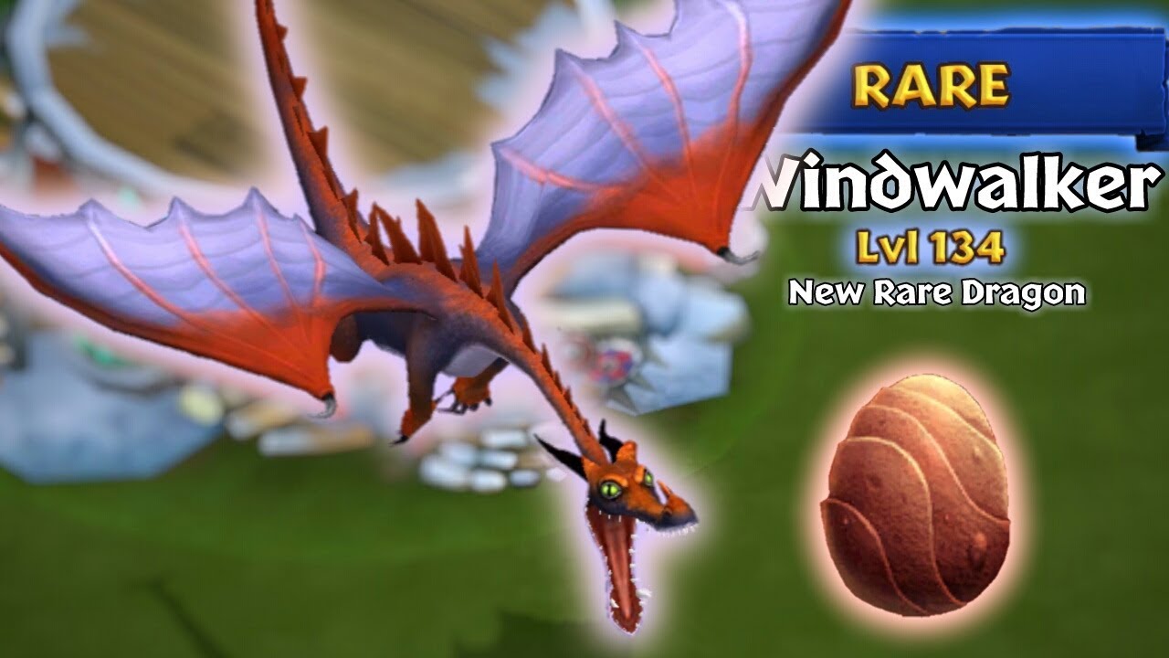 Windwalker - New Rare Dragon Max Level 134 Titan Mode | Dragons: Rise ...