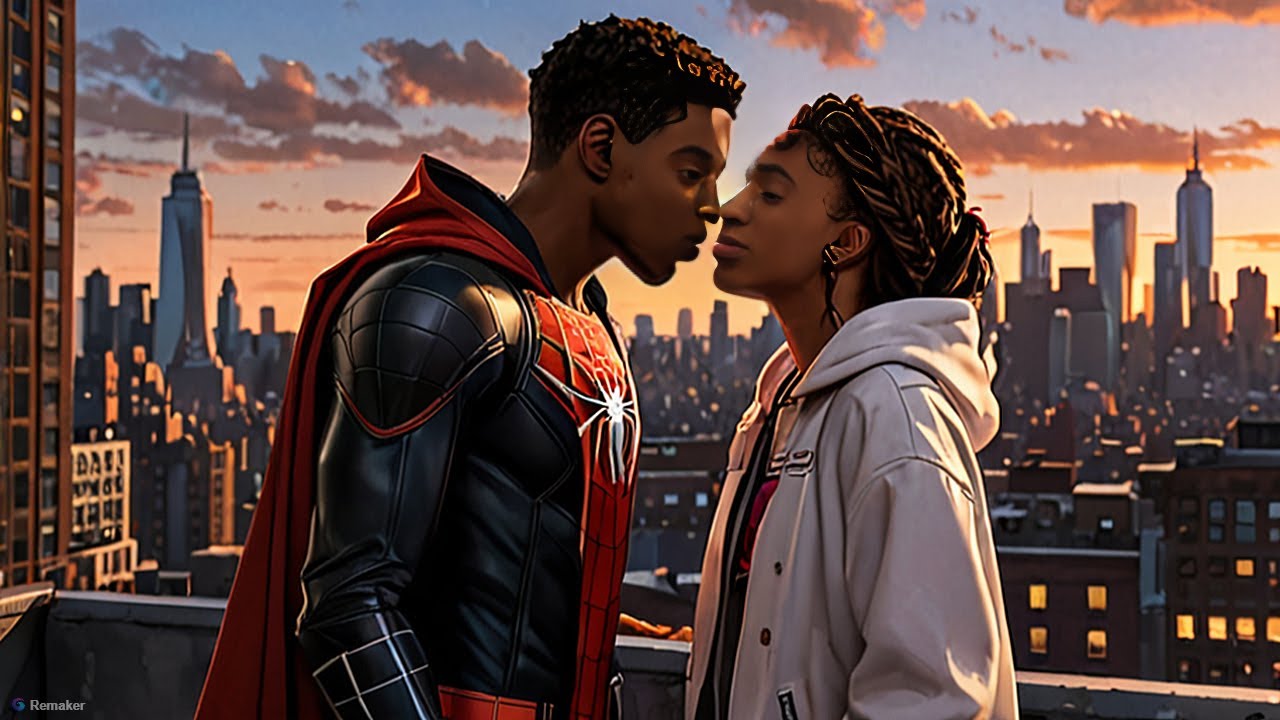 Explosive Ending: Miles Morales Kisses Hailey in SPIDER MAN 2! - YouTube