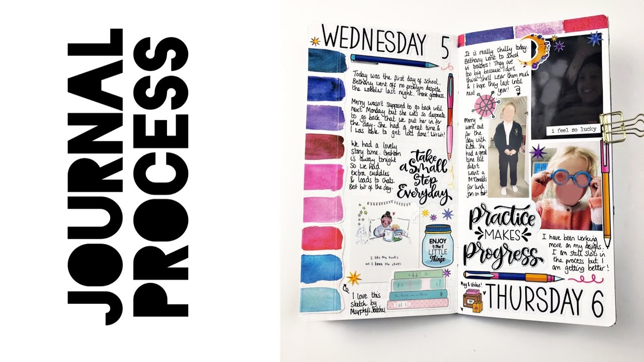 Creative Journalling Process 10 | Creative Daily Journal - YouTube