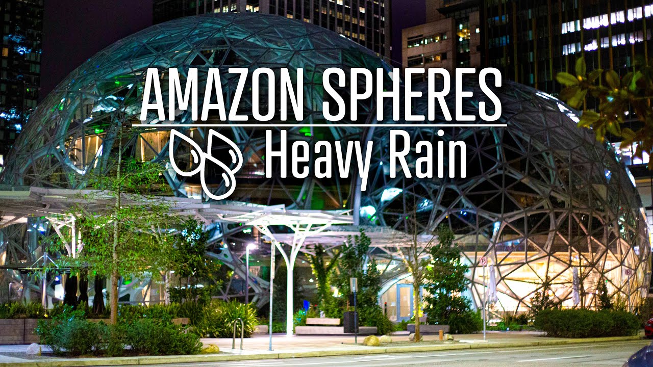 Heavy Rain Storm (real video, real rain) Rainy city ambience | white ...
