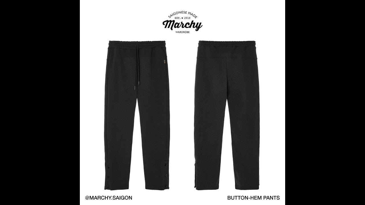 Unboxing local brand Marchy.saigon | Pants Button-Hem - YouTube