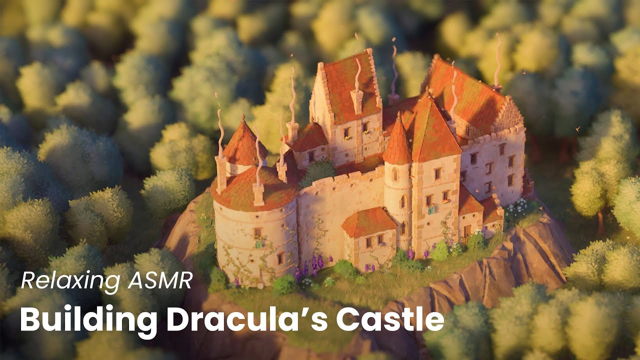 Tiny Glade ASMR | Building Dracula's Castle (Bran Castle) | Whispered ...