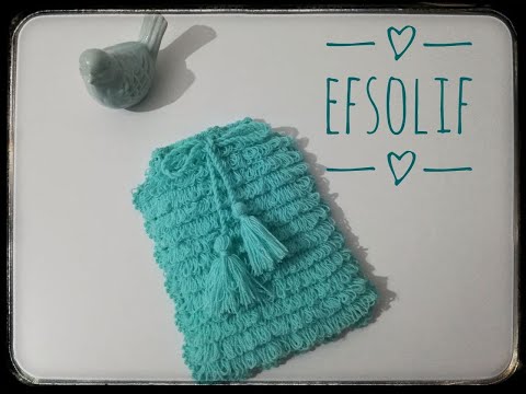 Püsküllü Kese Lif/lif yapımı/lif modeli/lif yapımı ve anlatımı(Tasarım:Modern Crochet)