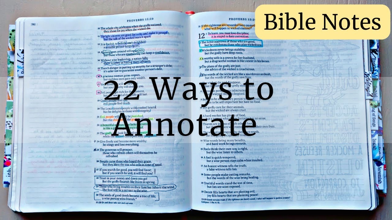 22 Ways To Annotate Your Bible YouTube