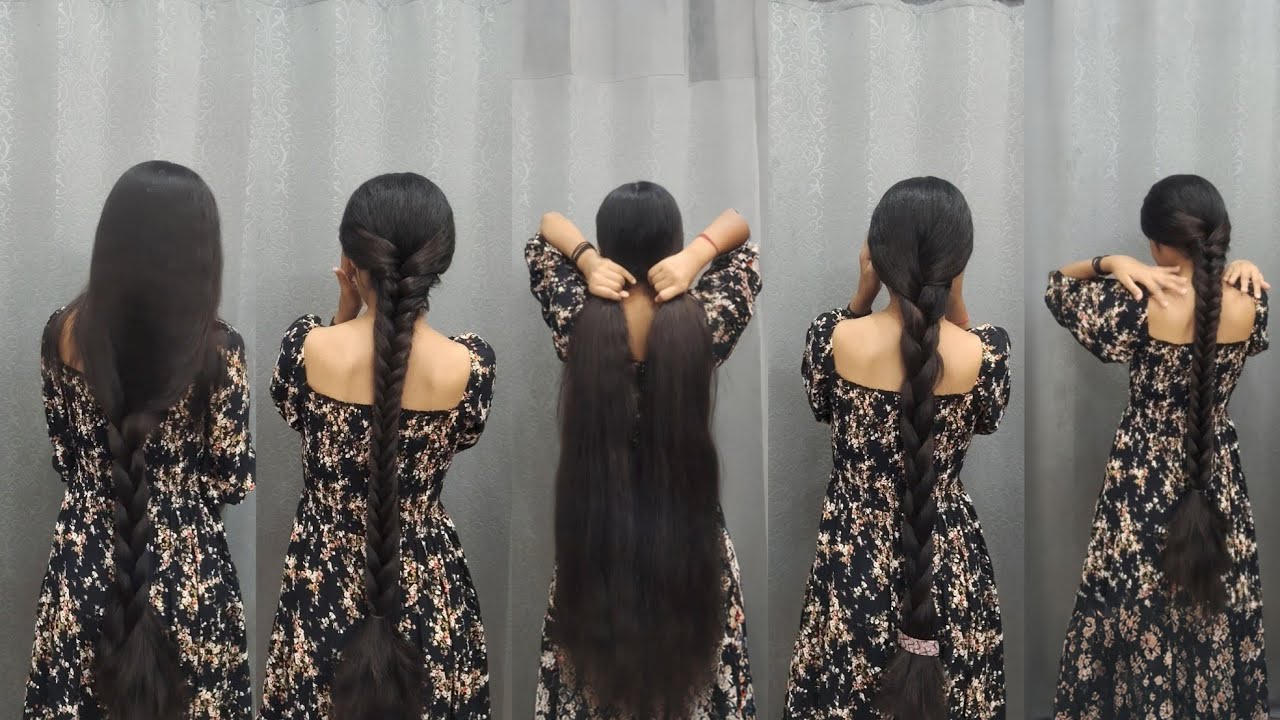 3 Knee Length Hair Braids Long Braid Play And Smooth Hair Flow Youtube 0512