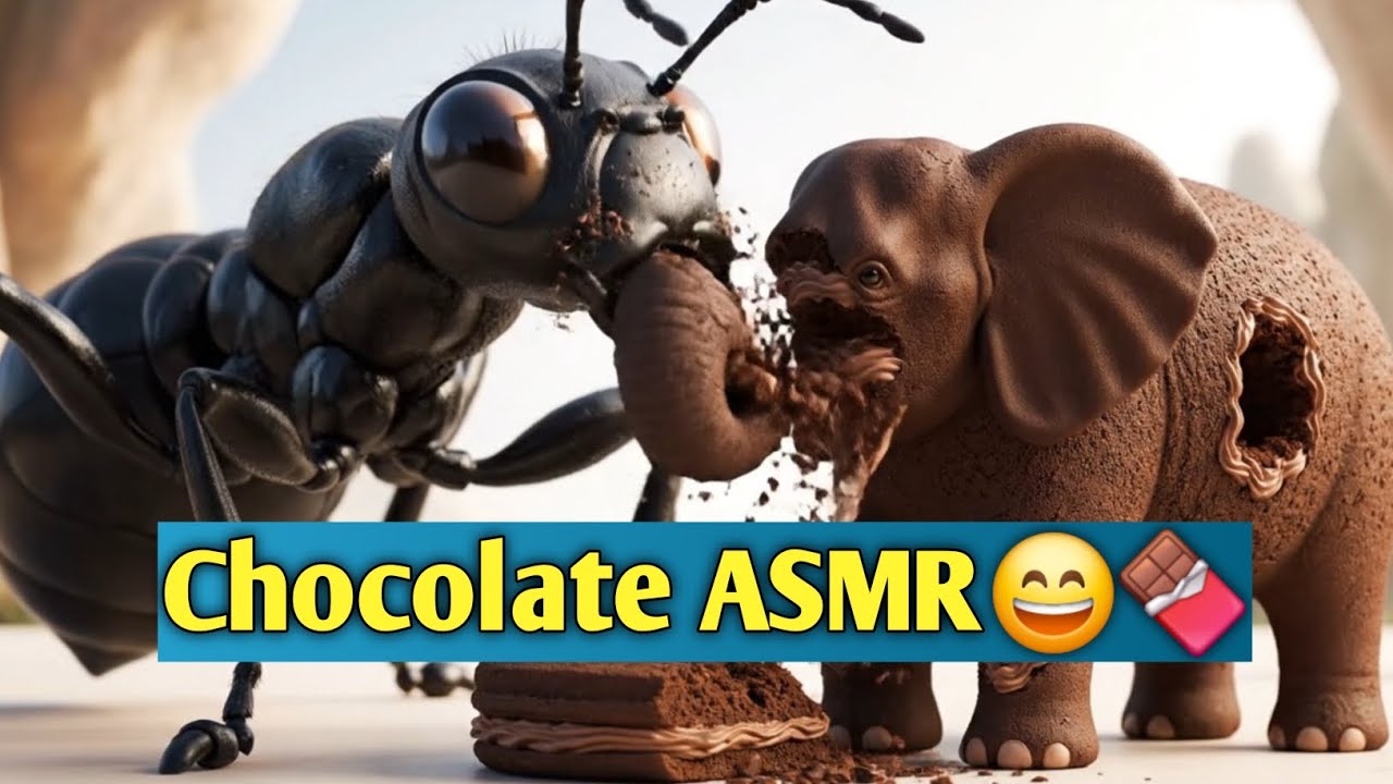 🍫 Unbelievable Chocolate ASMR! Ant Eats Chocolate Elephant 🐜😄 ...