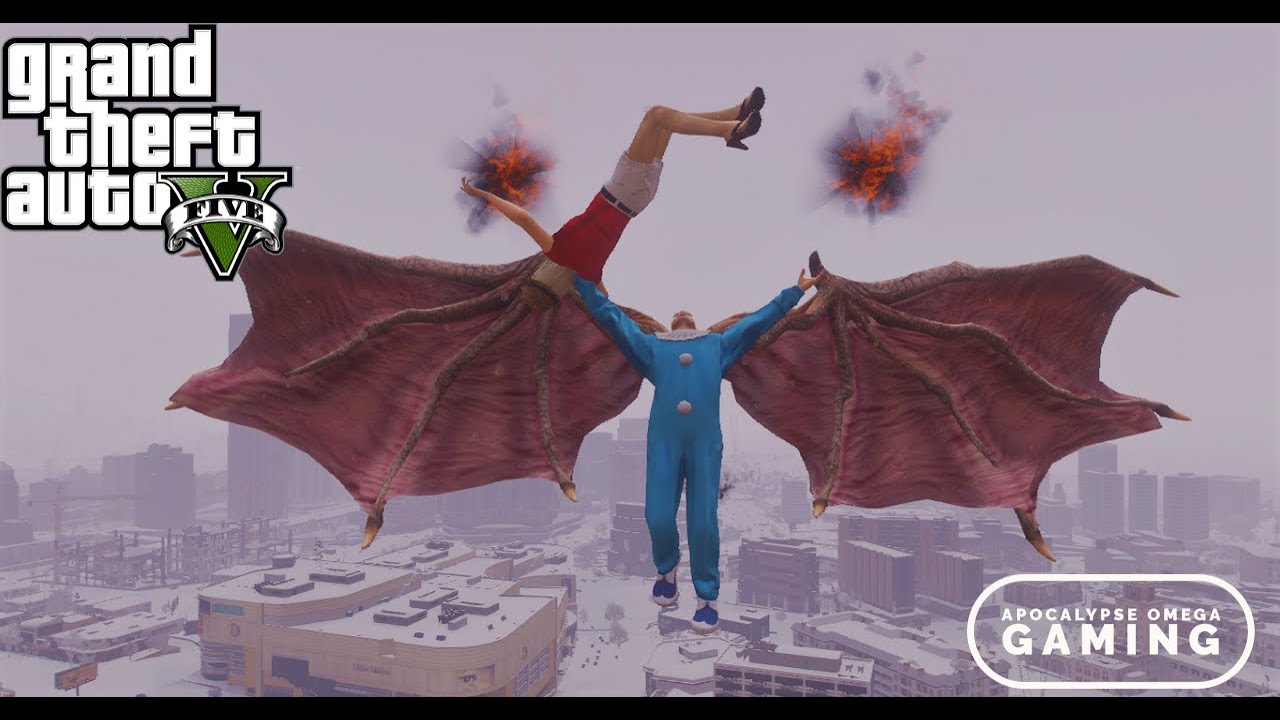 EVIL CLOWN DESTROYS LOS SANTOS - GTA 5 MODS - YouTube