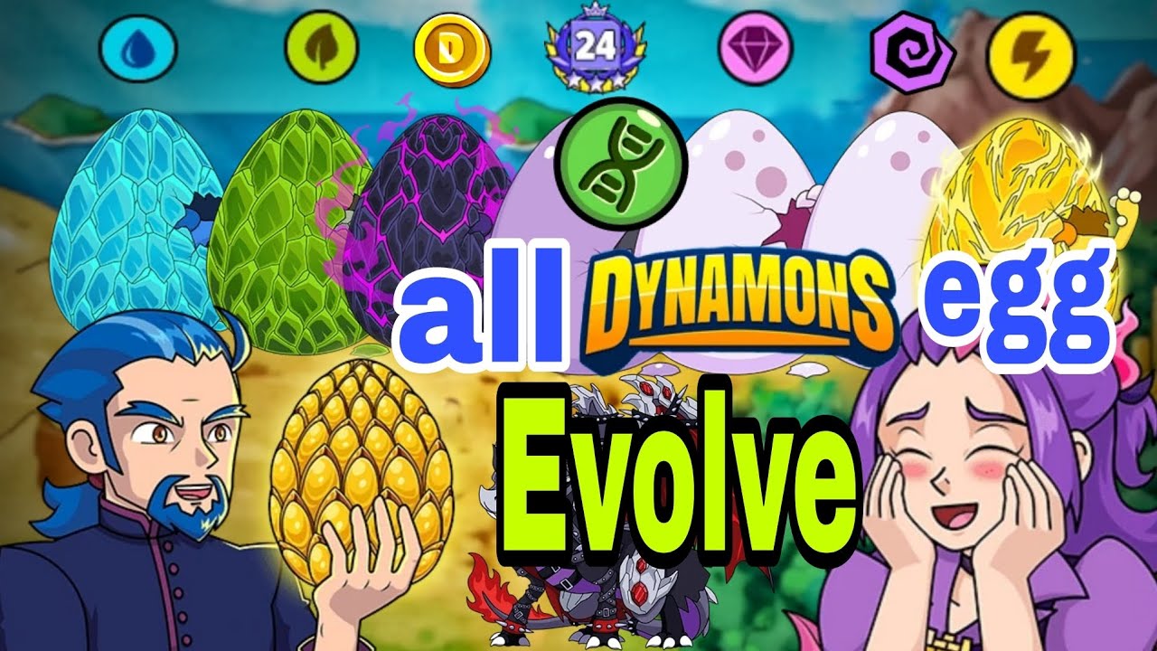 dynamons world all dynamons egg evolve video - YouTube