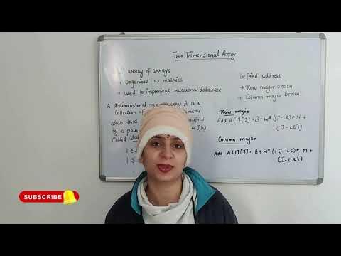 Row Major and Column Major Representation of Two Dimensional Array | Calculate Address 2D Array ...
