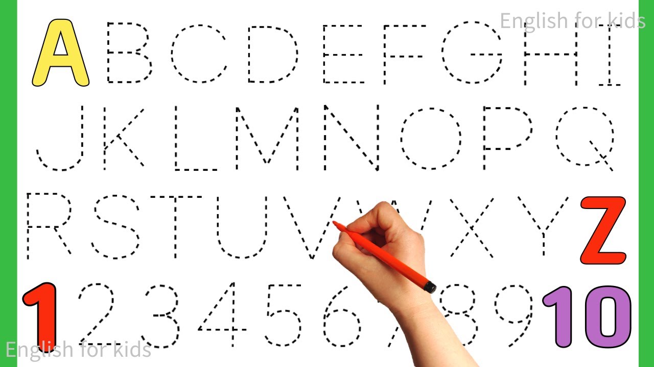 유아와 아이들을 위한 Abcd 알파벳과 123 숫자 따라쓰기 Learn Abcd Alphabets And Numbers