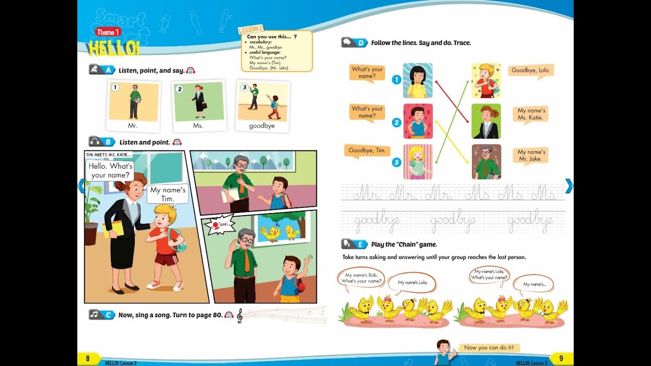 Smart Start 1 Student Book, Theme 1: Hello, Lesson 2 - YouTube