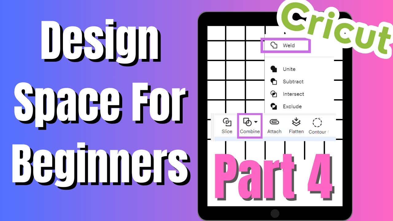 BEGINNER - Cricut Design Space - SLICE, COMBINE, ATTACH, FLATTEN AND ...