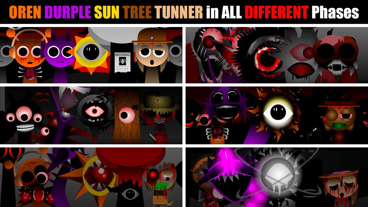 OREN, DURPLE, MR.SUN, MR.TREE, TUNNER in ALL Different Phases | 1 - 777 ...