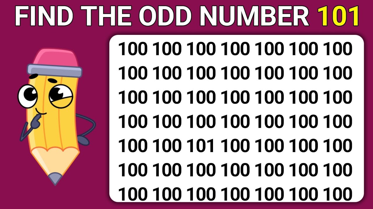 Find the Odd One Out | Number Challenge for All Ages - Test your iQ🧠 ...