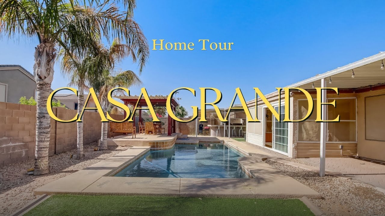 Casa Grande Arizona Pool Home Tour - YouTube
