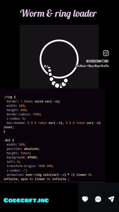 Worm And Ring Loader Coding Csstip Css Webdev Html Frontend Csstricks Codinglife