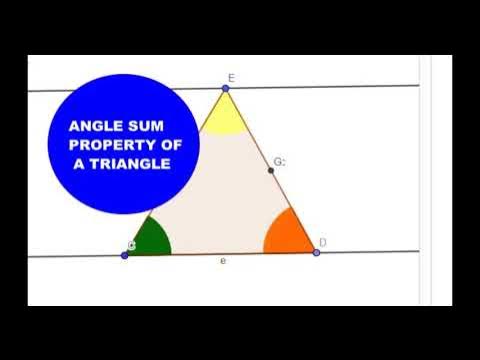 Angle sum property of a triangle| Fun Activity| GeoGebra - YouTube