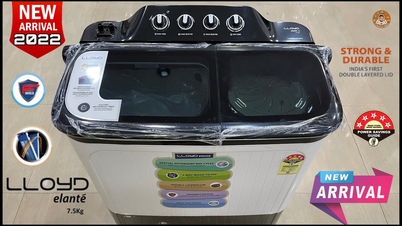 LLOYD 7.5 Kg Semi-Automatic Washing Machine 2022 || Unboxing And Review ...