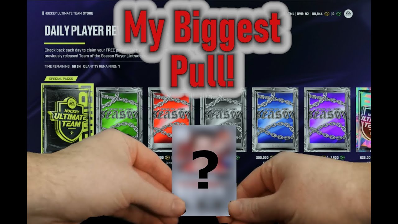 MY BEST PULL EVER! Once in a life time NHL 24 Hut - YouTube