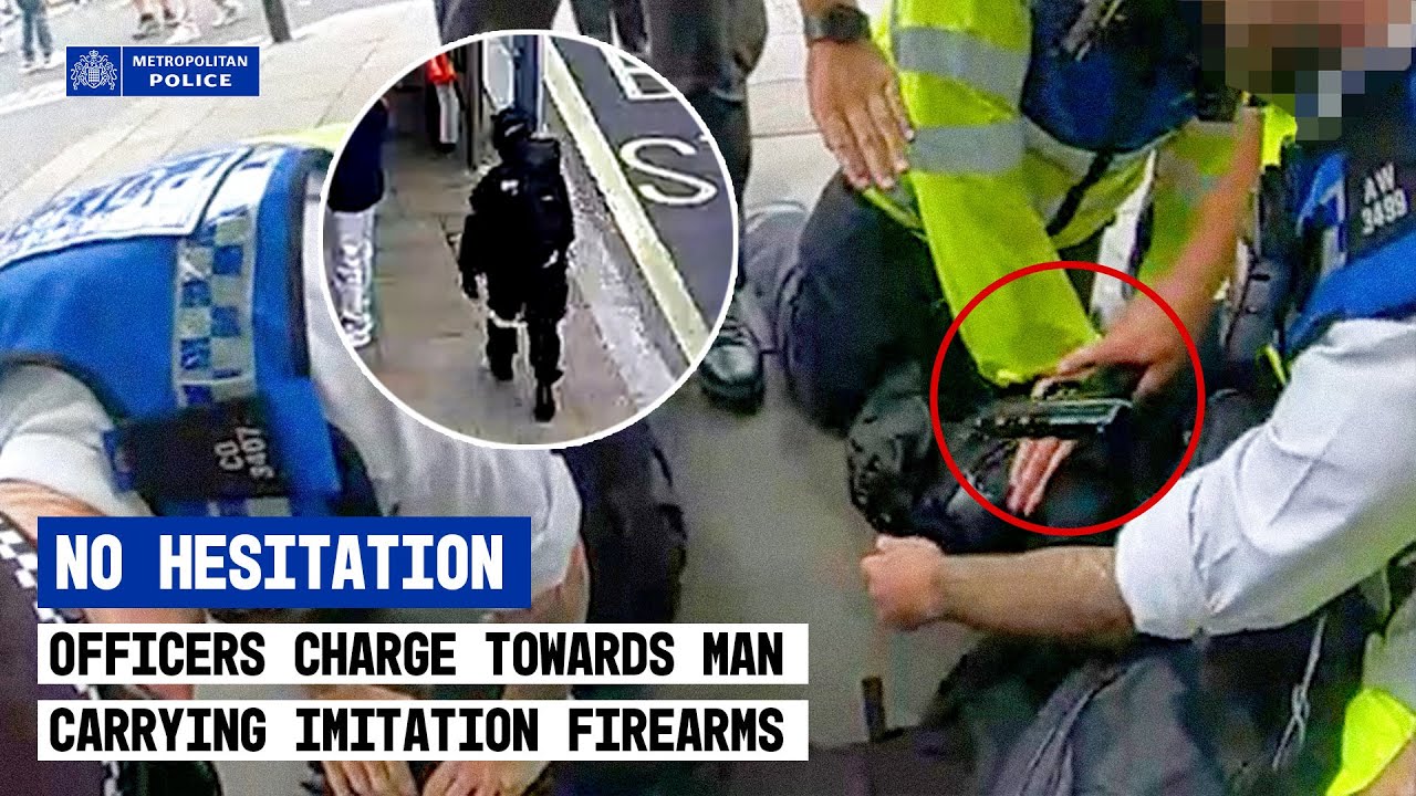 Rapid Reaction: Officers Tackle Man Carrying Replica Weapons | Bodycam ...