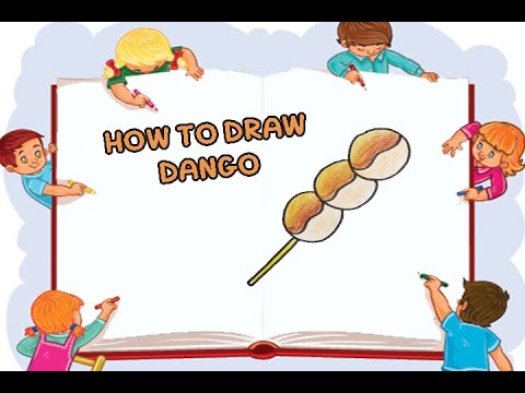 HOW TO DRAW DANGO | JAPANESE FOOD DRAWING | EASY DRAWING TUTORIAL - YouTube