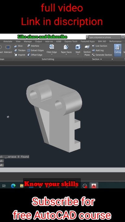Free AutoCAD tutorial for beginners students - YouTube