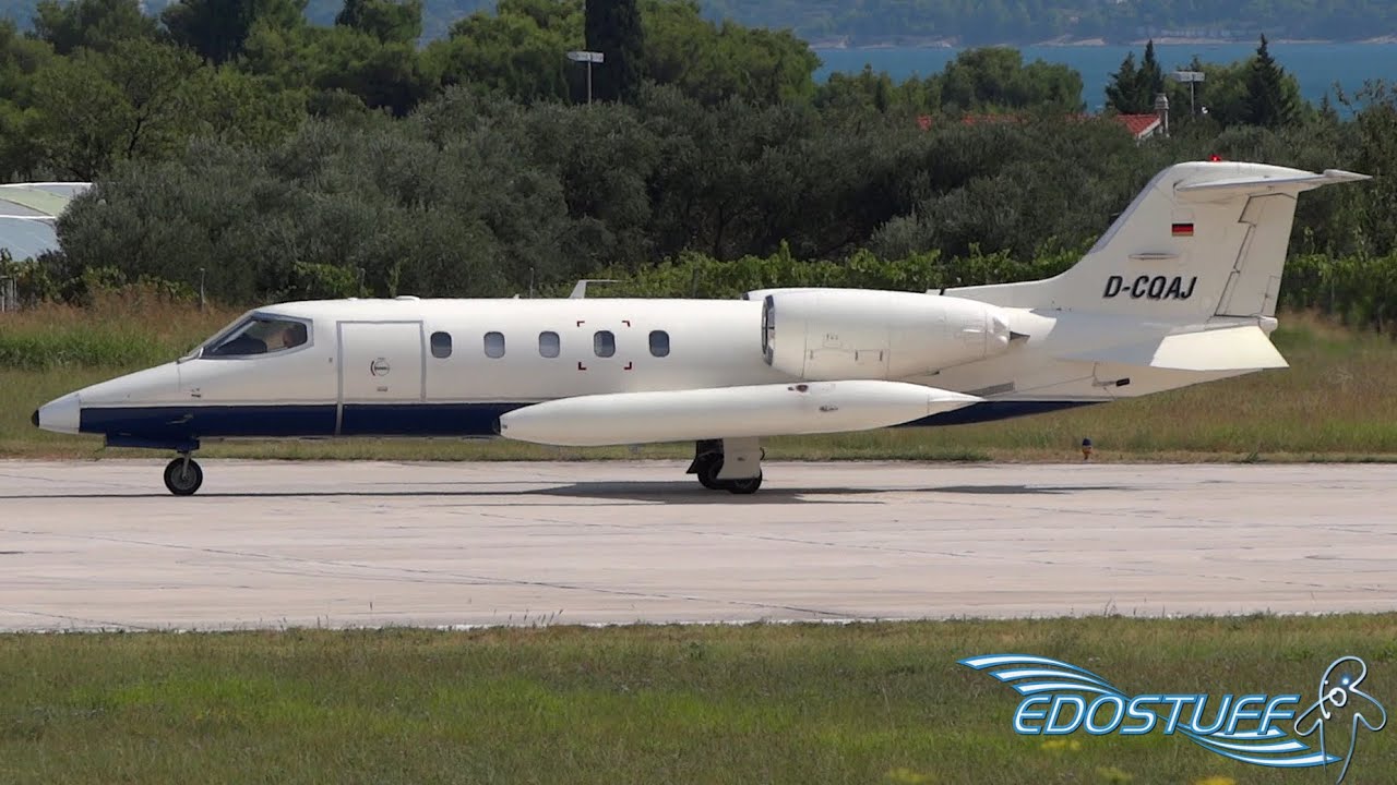 Learjet 35A/Avcon R/X Air Ambulance with Wingtip Tanks - Takeoff from ...