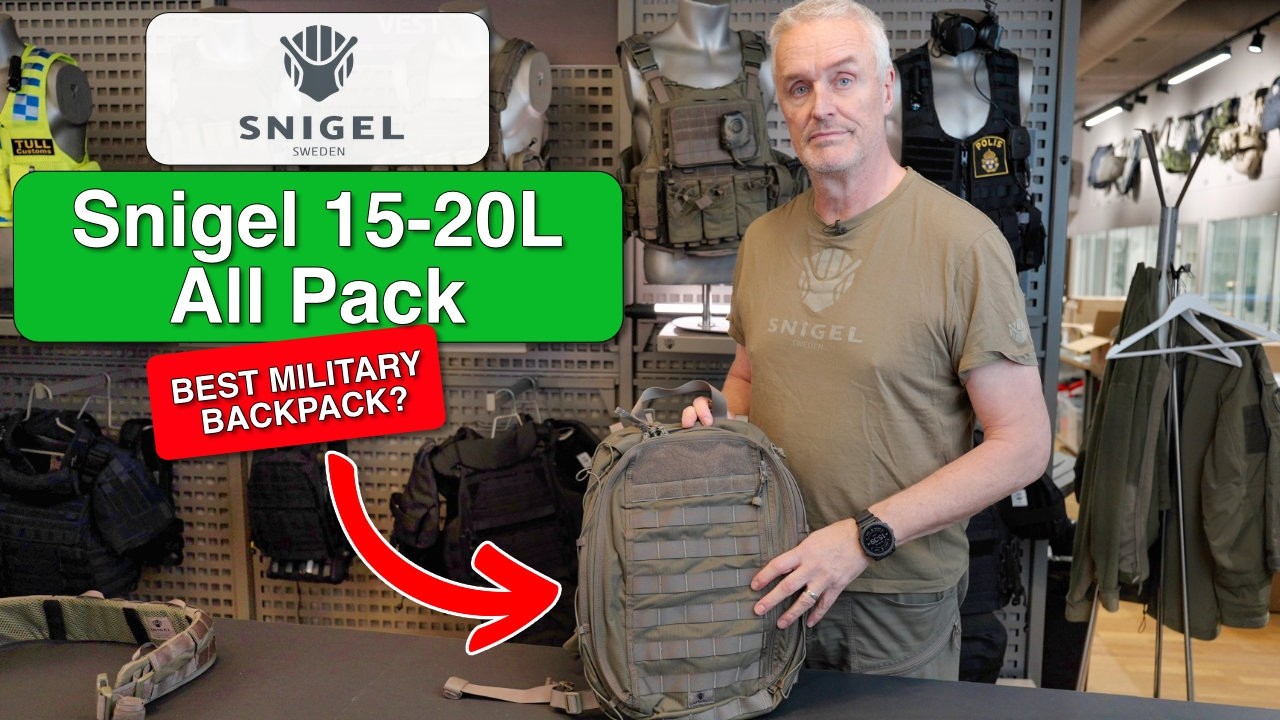 Snigel 15-20L All Pack Tactical Backpack by SnigelDesign - YouTube