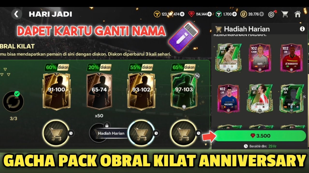 GACHA PACK OBRAL KILAT ANNIVERSARY! - FC MOBILE - YouTube