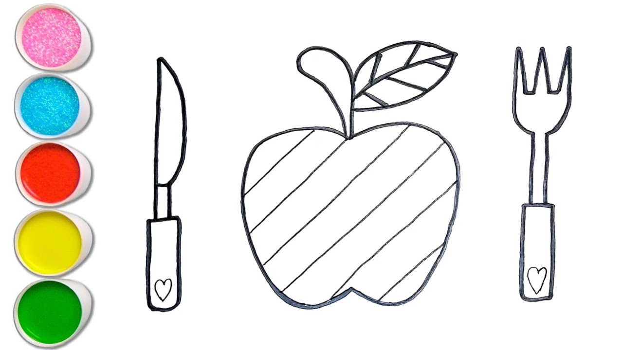 How to Draw Apple to Eat l Drawing Practice Easy #45 - YouTube