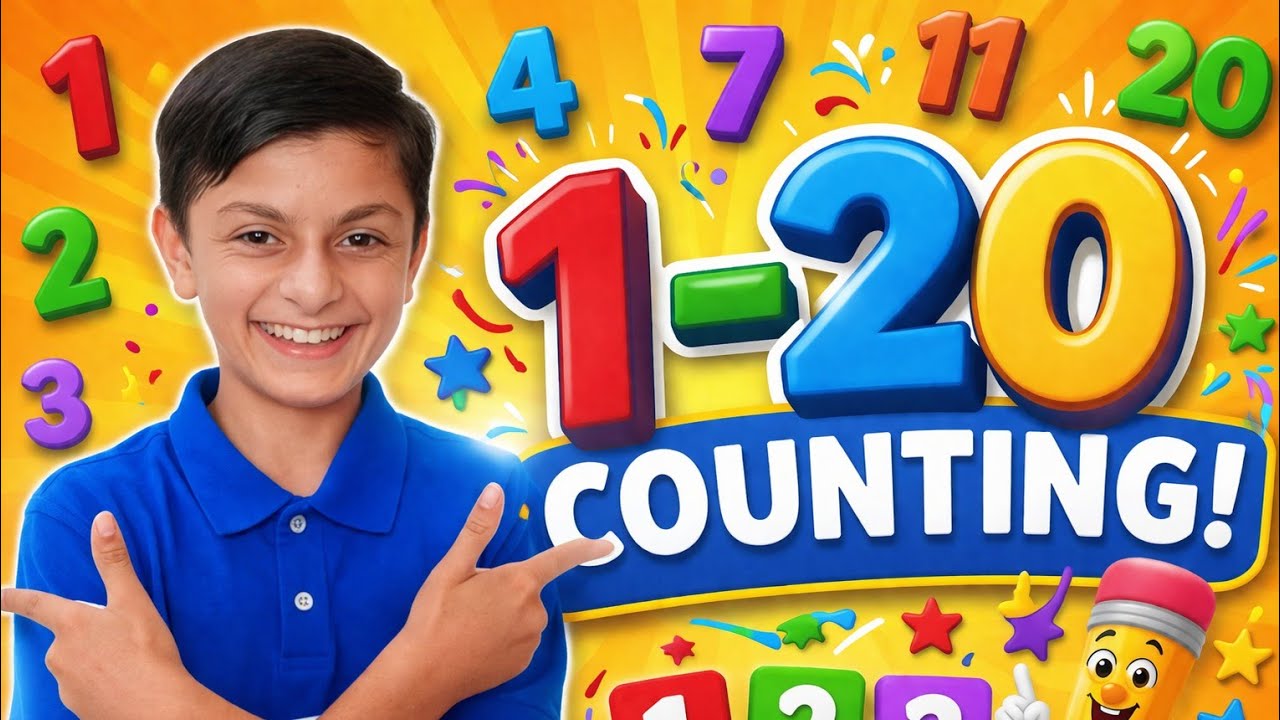Learn counting 1-20 for kids | Number song for children | Math for kids ...