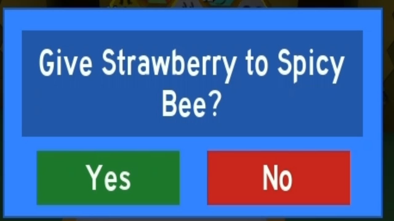 Feeding my Spicy Bee ONE Strawberry in Bee Swarm Simulator.. - YouTube