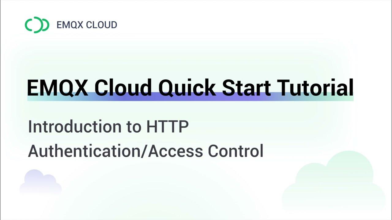 Configure EMQX Cloud HTTP authentication - YouTube