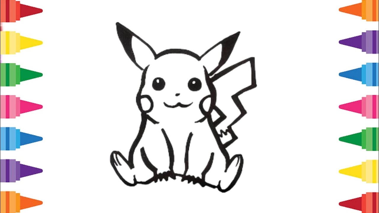 How To Draw Pikachu (with color) | Coloring Pikachu From POKÉMON - YouTube