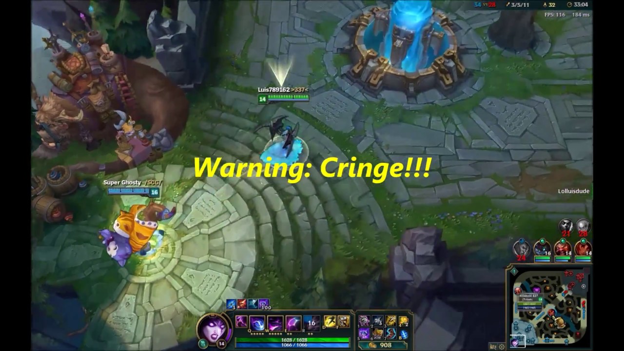 League Of Legends Funny Moments *WARNING CRINGE* | WormFace - YouTube